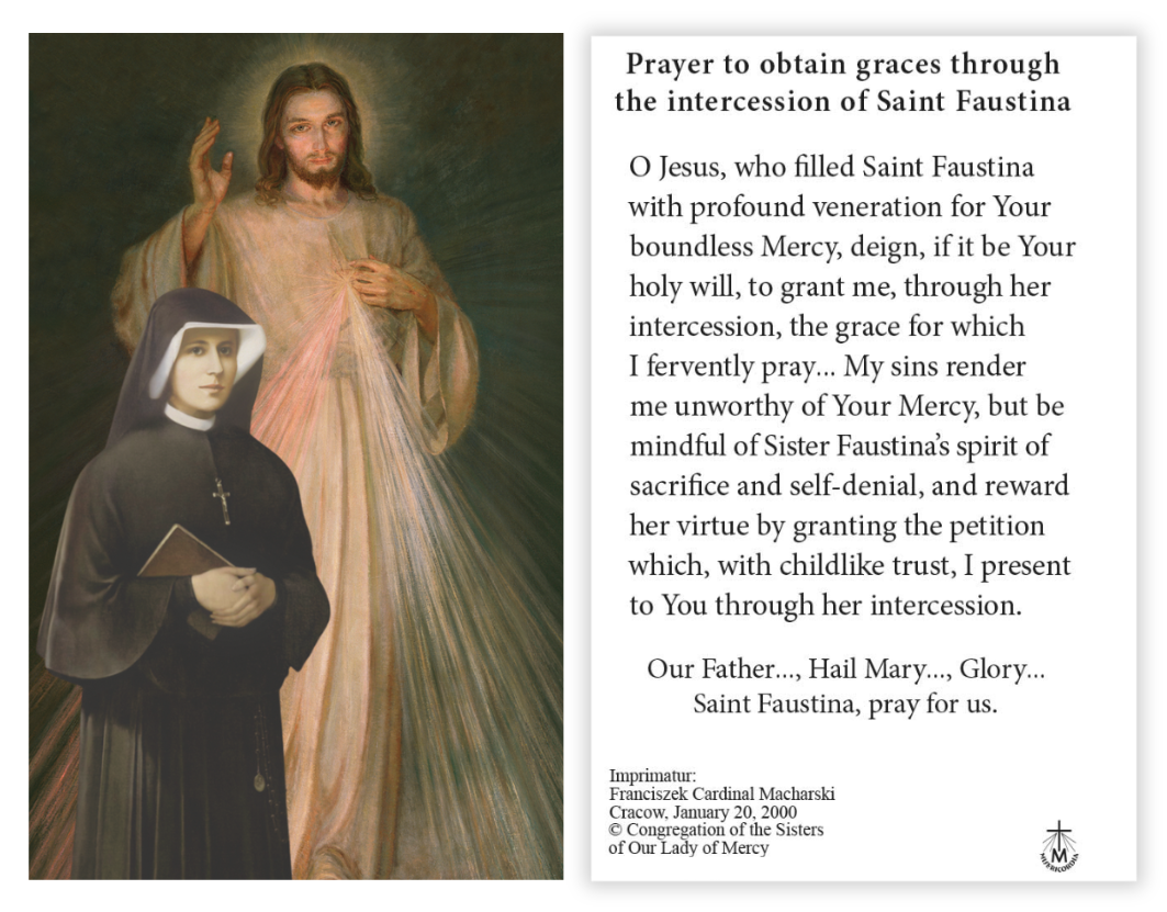 (EN) Prayer card - Merciful Jesus, St. Faustina (Prayer) Sklep z ...